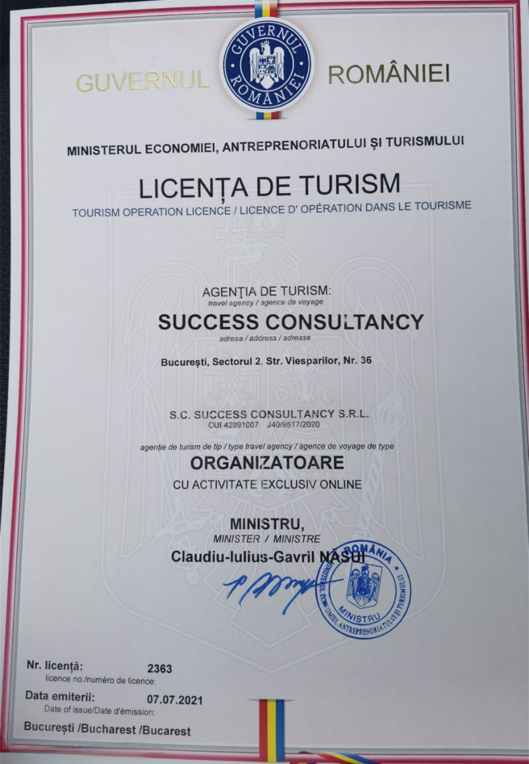 APPLICATION FORM – Success Consultancy